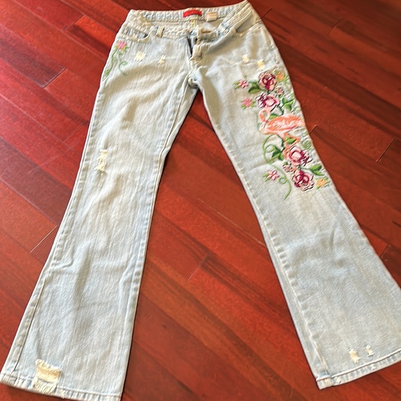 Jeans | Denim Jeans Embroidered Vintage | Poshmark